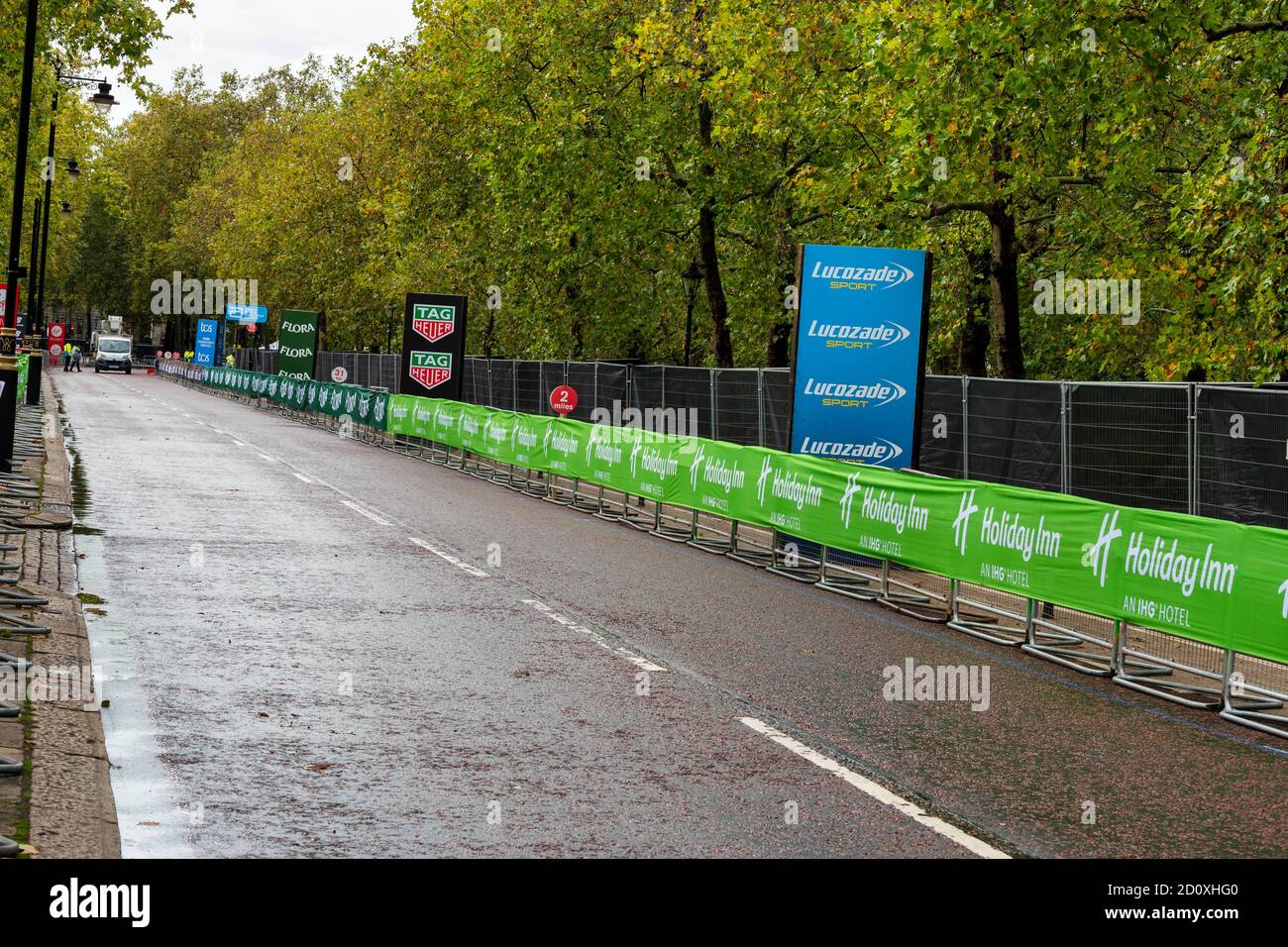 A view of the 40th London Marathon route.Only Elite runners will run ...