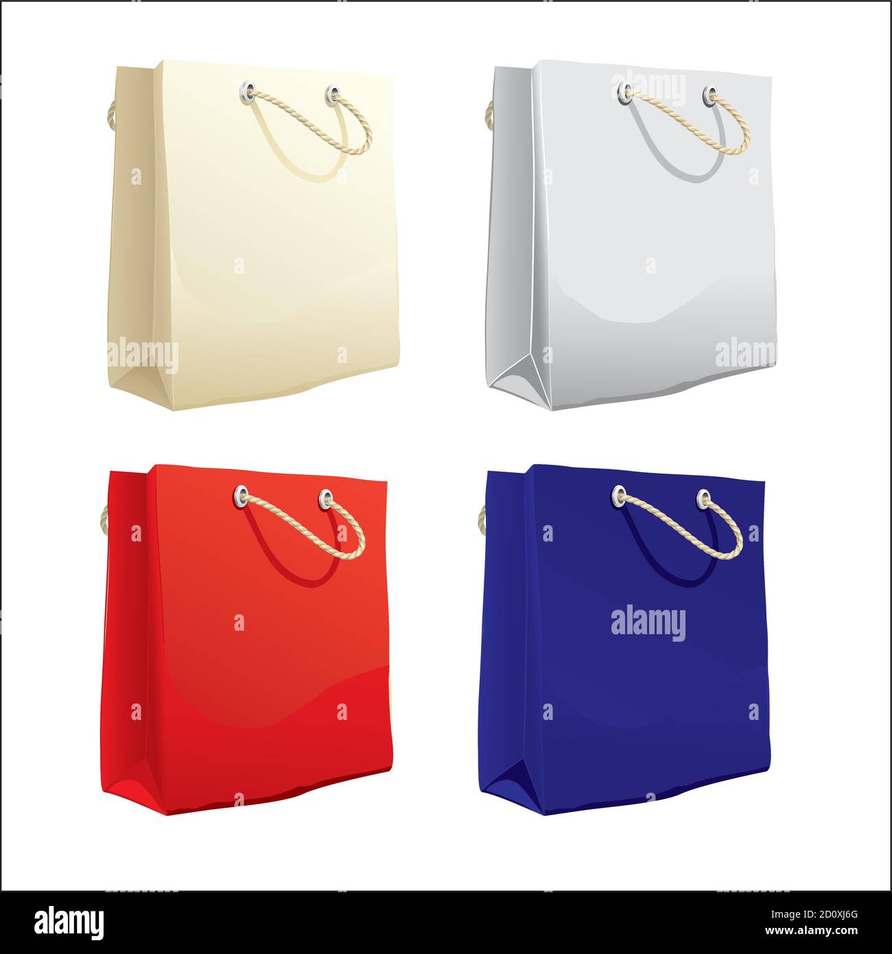 Paper bags white red Stock Vector Images - Alamy