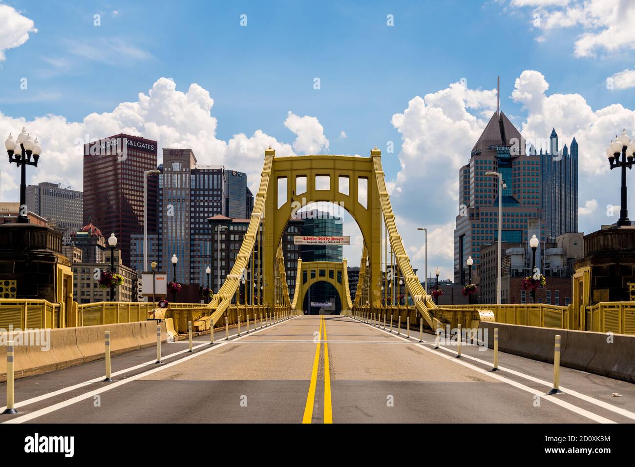 The Roberto Clemente Bridge, also known as the Sixth Street Bridge ...