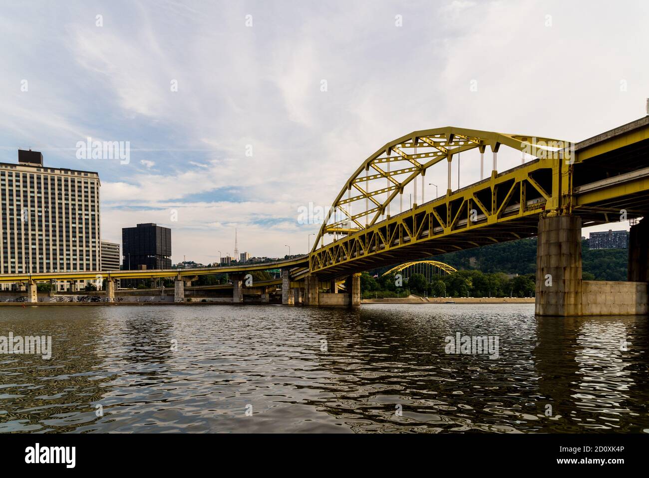 The Fort Duquesne Bridge is a steel bowstring arch bridge that spans ...