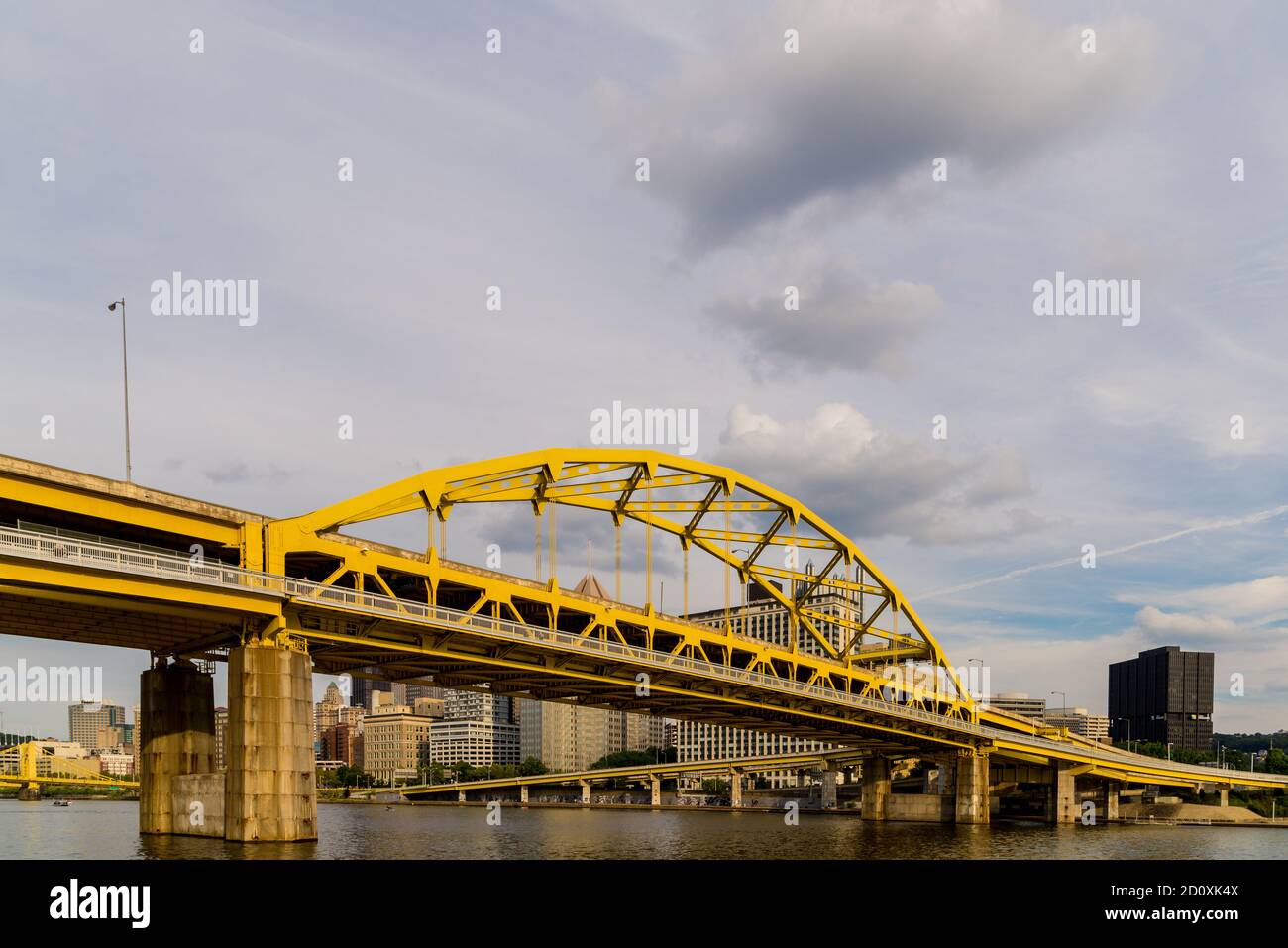 The Fort Duquesne Bridge is a steel bowstring arch bridge that spans ...