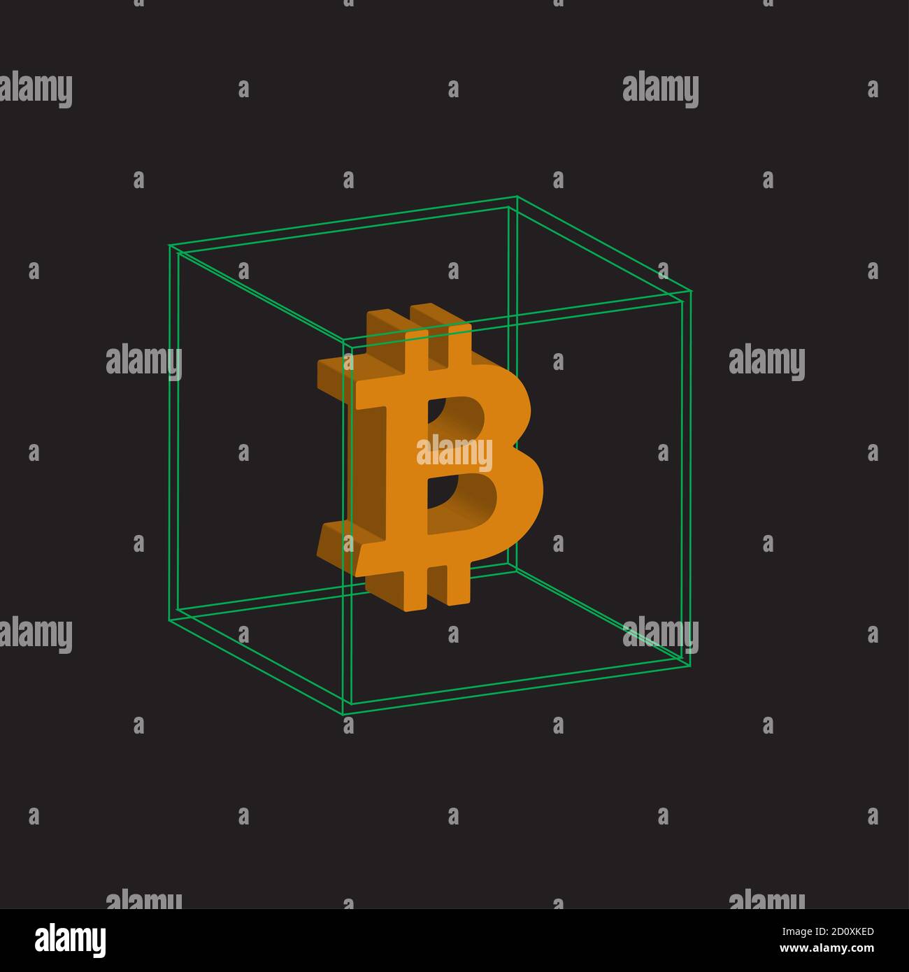 Cube wireframe logo hi-res stock photography and images - Alamy