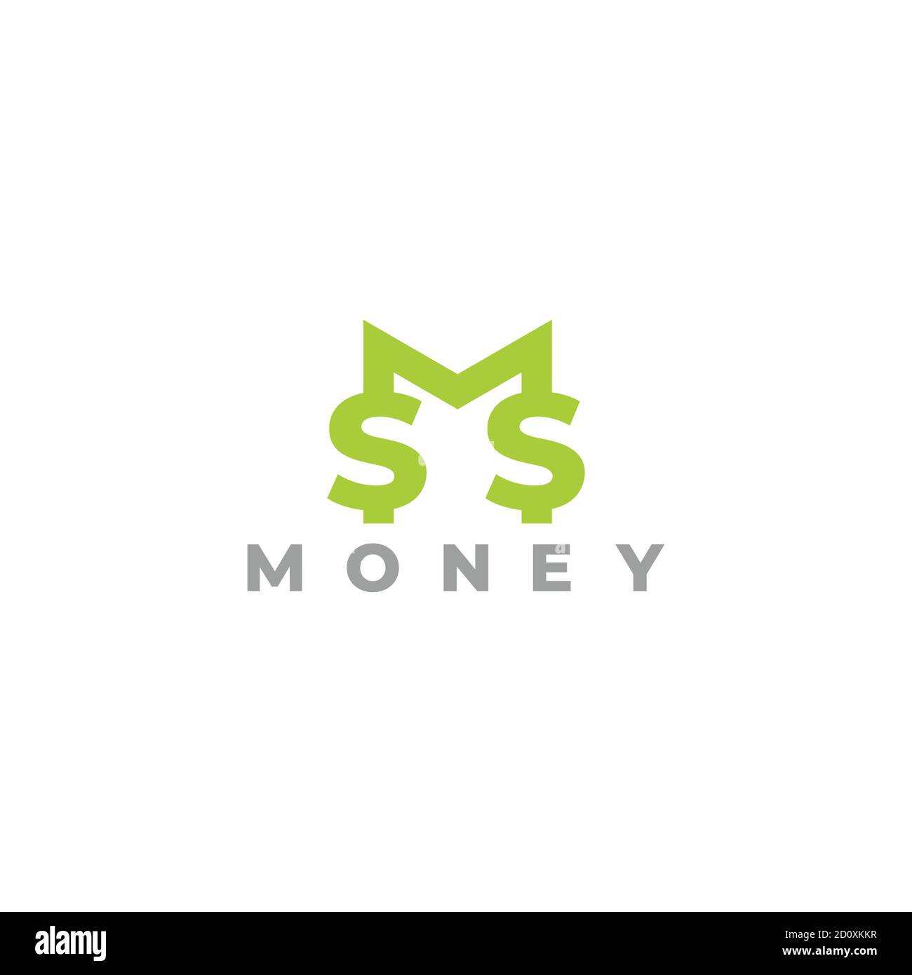 letter m green linked money dollar design symbol logo vector Stock ...