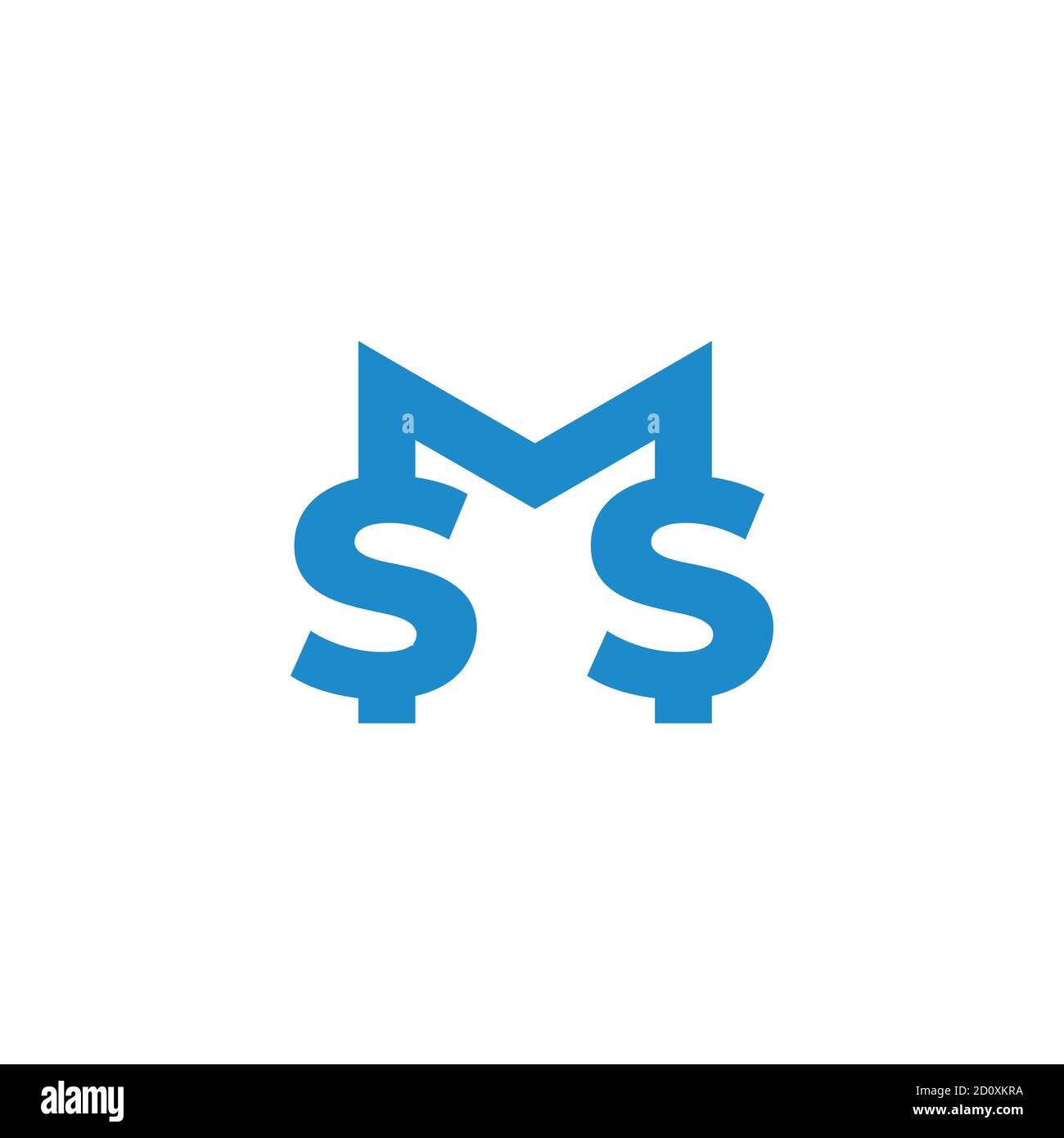 letter ms simple geometric linked line logo vector Stock Vector Image ...