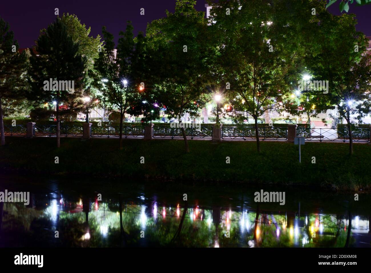 Beautiful night view at riverside Stock Photo - Alamy