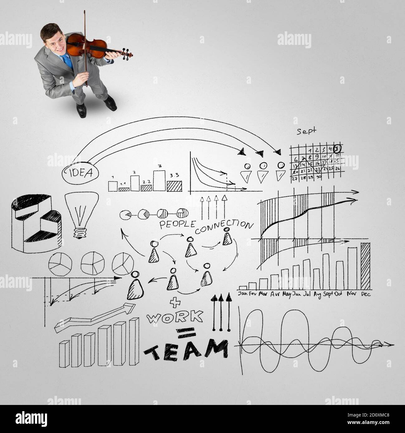 Businessman play success melody hi-res stock photography and images - Alamy