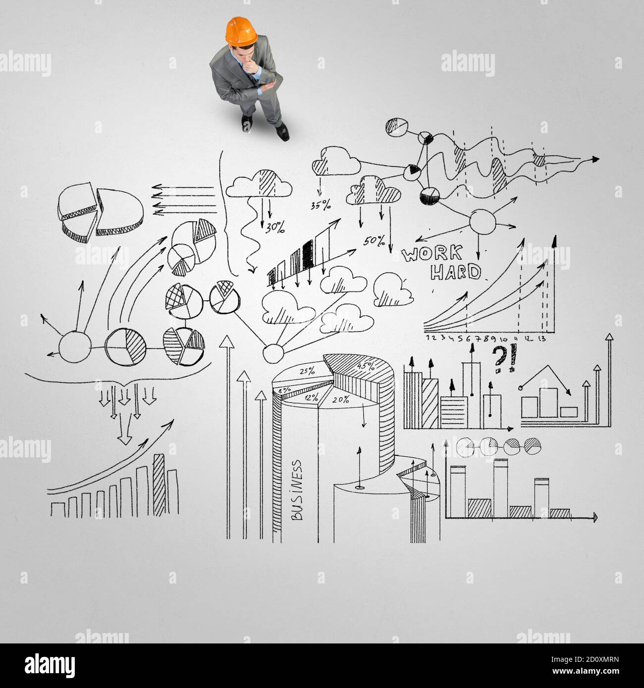 Man engineer thinking over his plan Stock Photo - Alamy