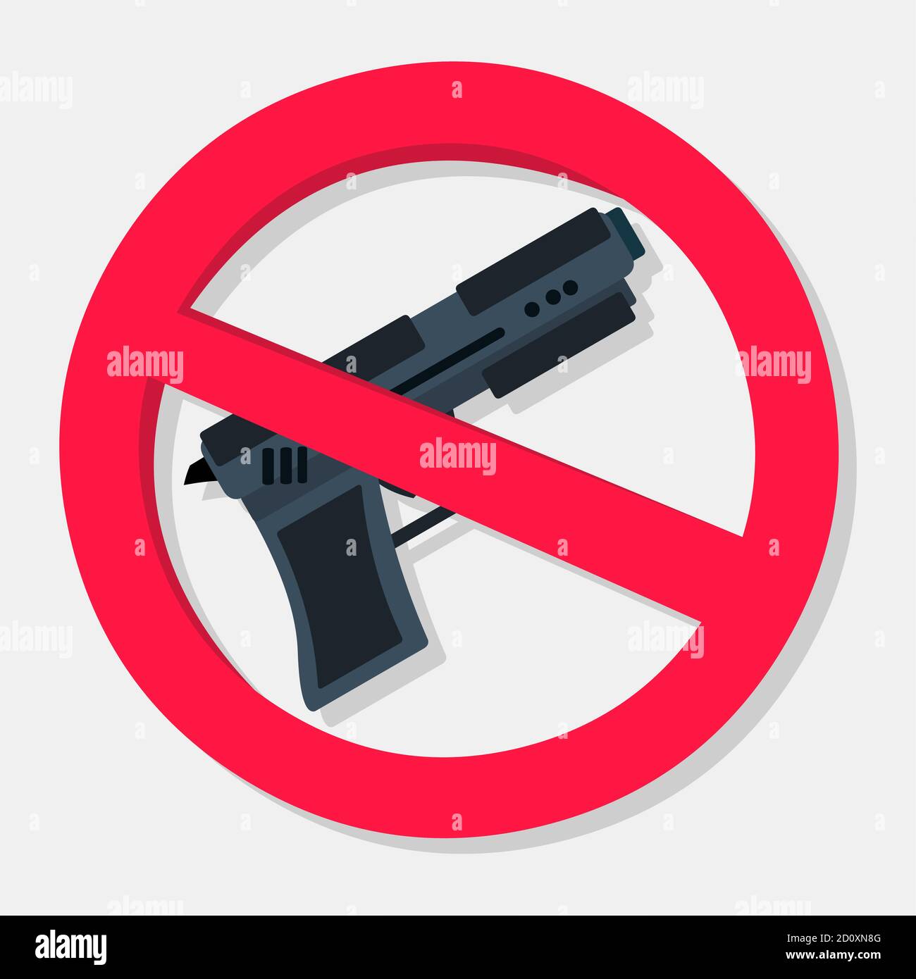 forbidden using gun sign vector illustration icon Stock Vector Image ...