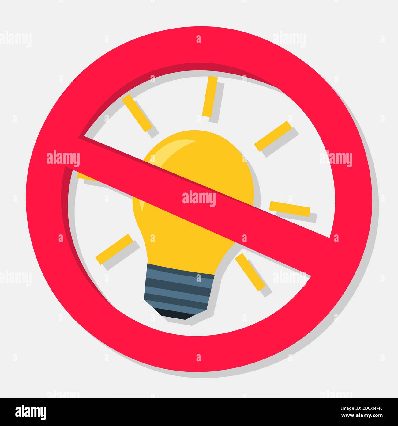 forbidden using lamp sign vector illustration icon Stock Vector Image ...