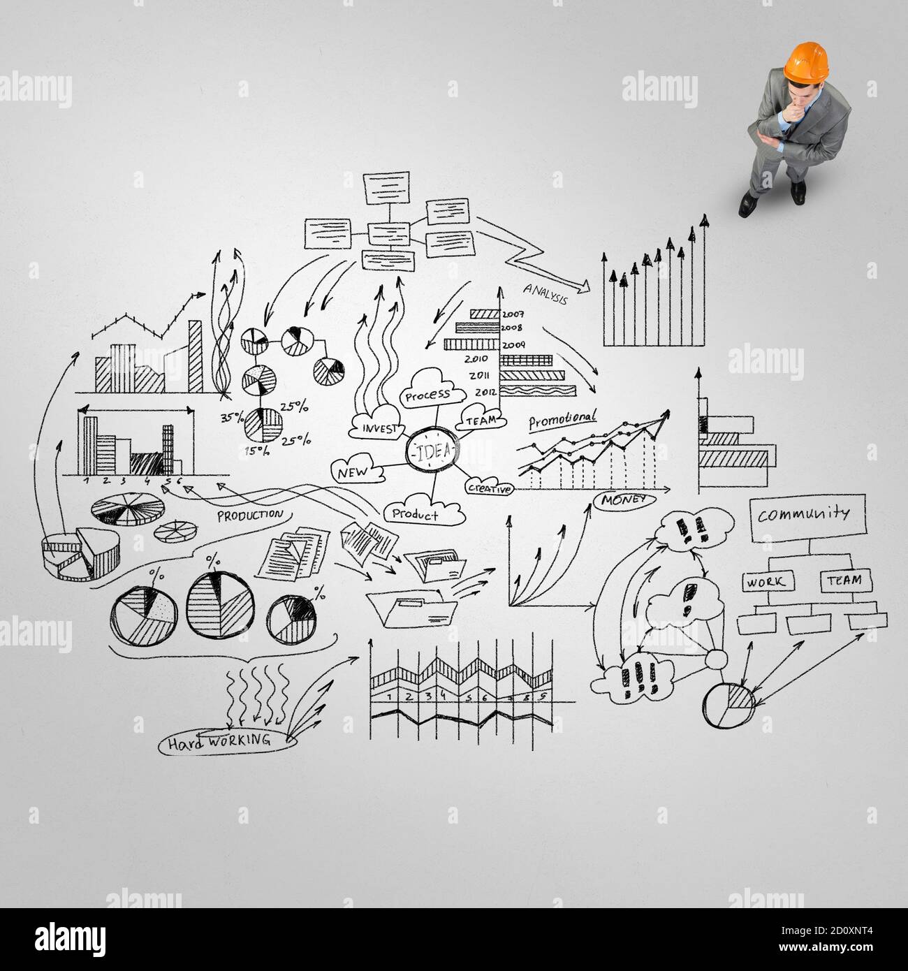 Man engineer thinking over his plan Stock Photo - Alamy