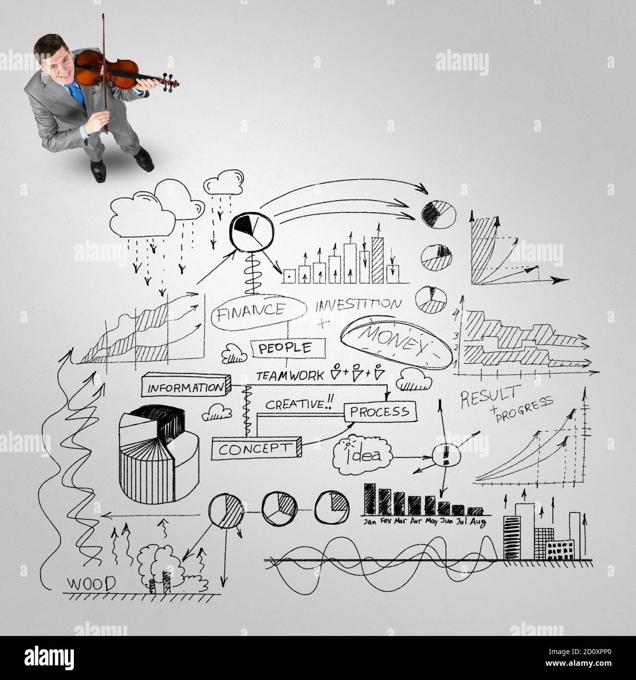 Businessman play success melody hi-res stock photography and images - Alamy