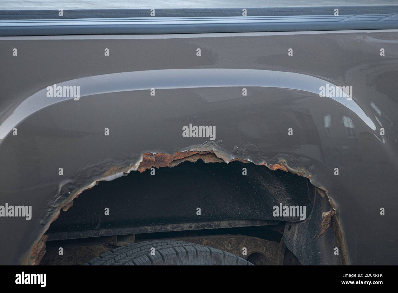 rust on wheel arch of a truck Stock Photo - Alamy
