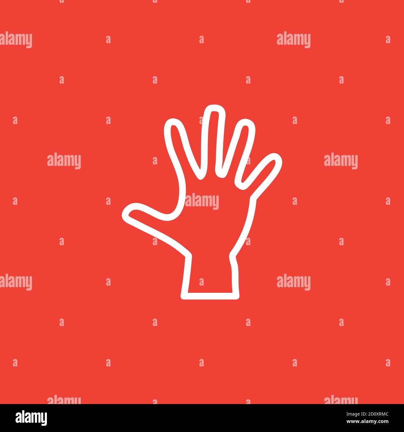 Red hand click icon no background hi-res stock photography and images ...