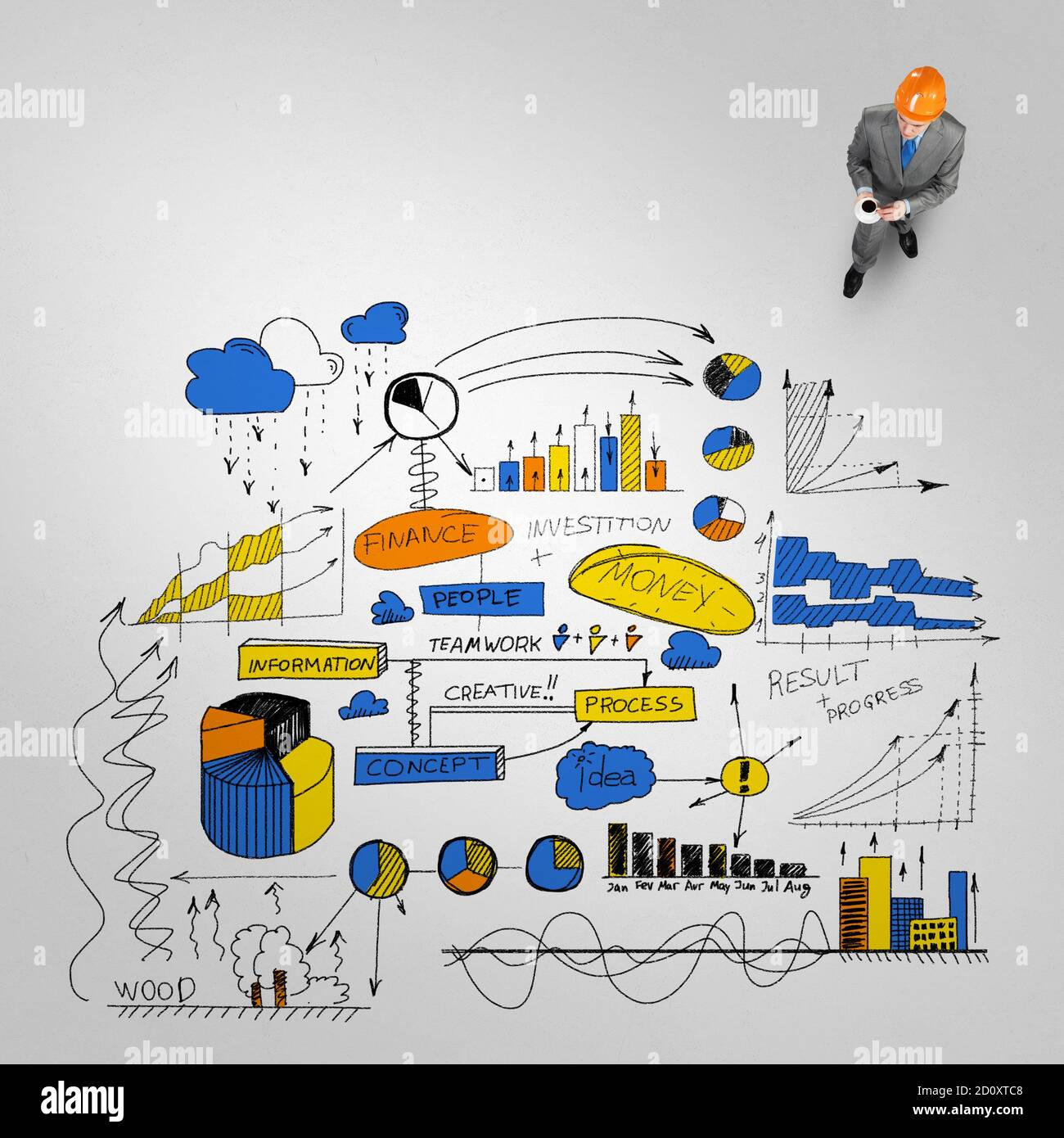 Man engineer thinking over his plan Stock Photo - Alamy