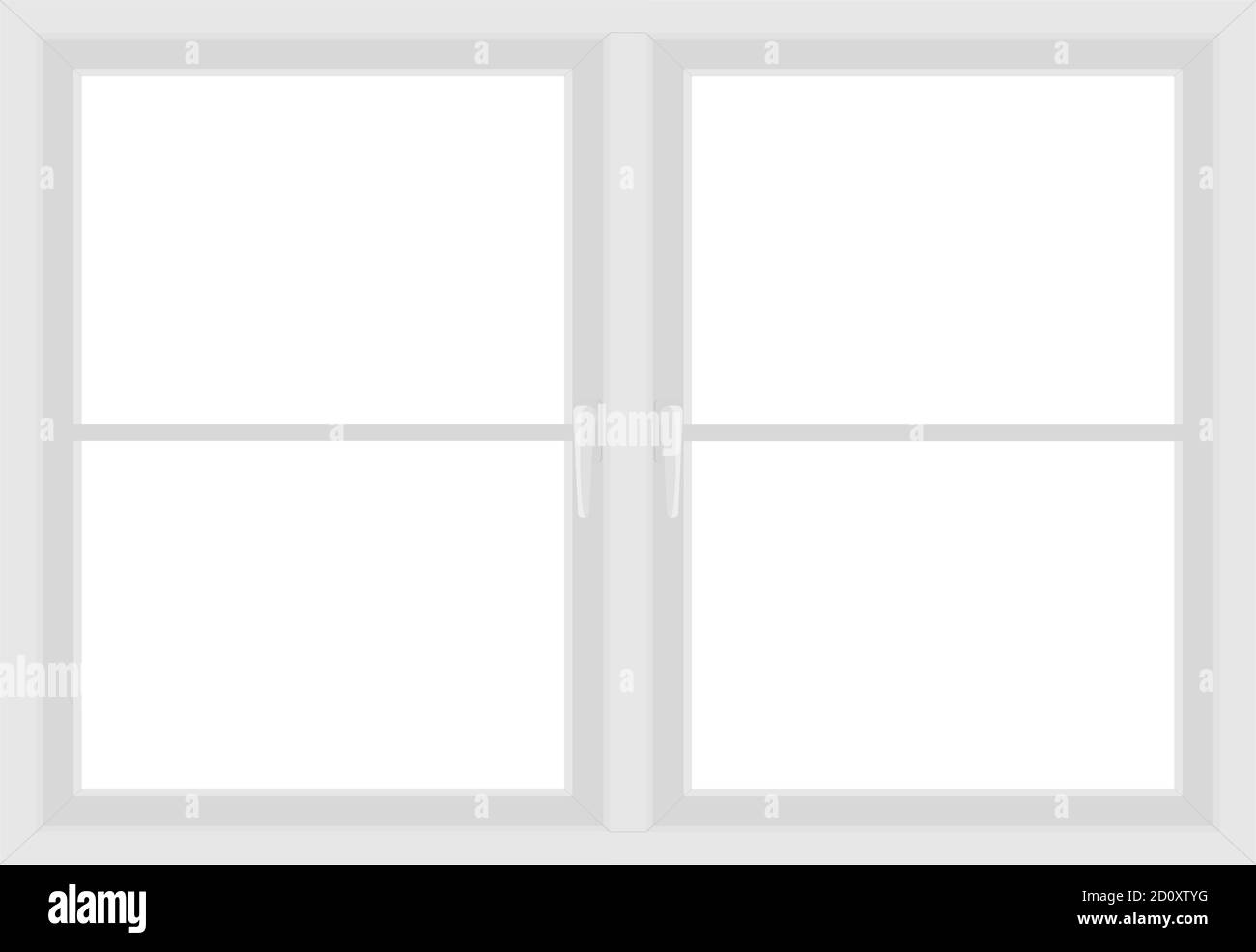 White window frame isolated on white background Stock Vector Image & Art - Alamy