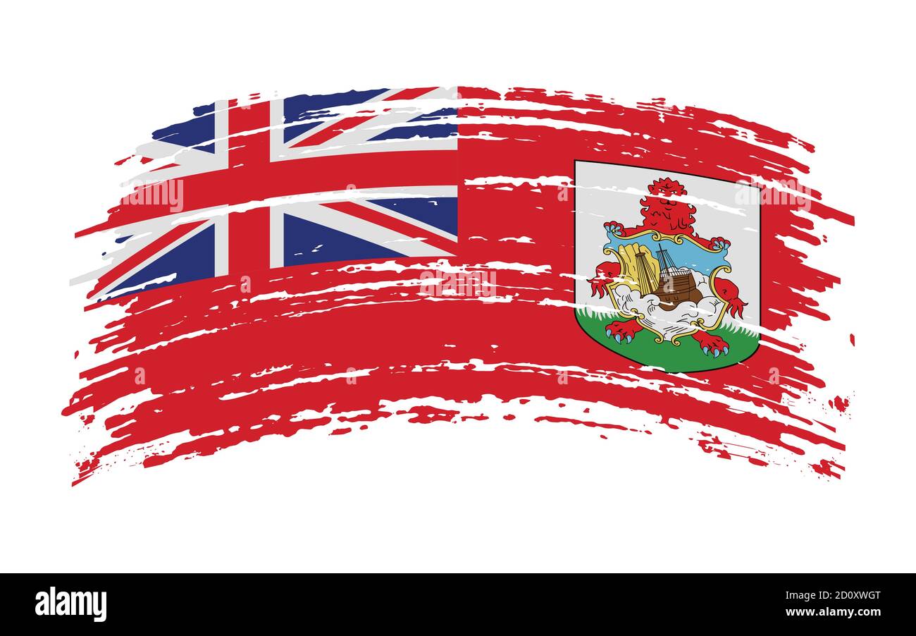 Bermuda flag in grunge brush stroke, vector Stock Vector Image & Art ...