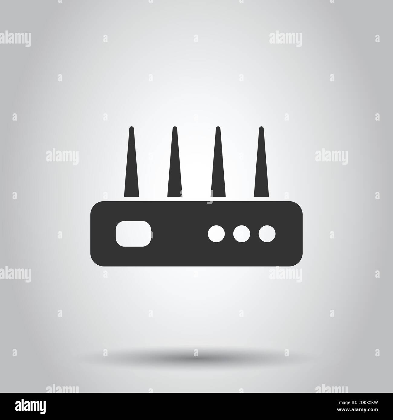 Wifi router icon in flat style. Broadband vector illustration on white ...