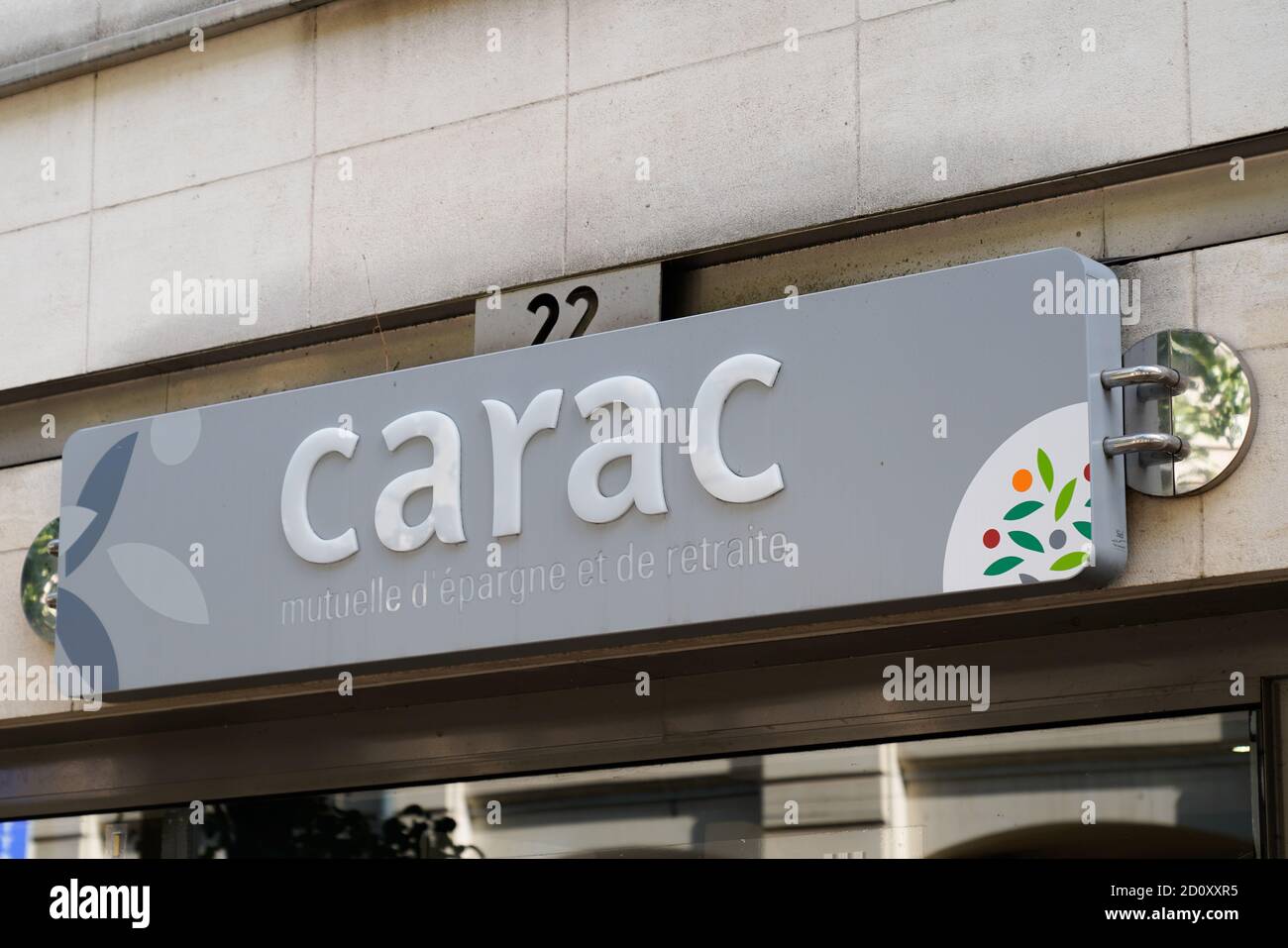 Carac logo and sign of french health Insurance Stock Photo - Alamy