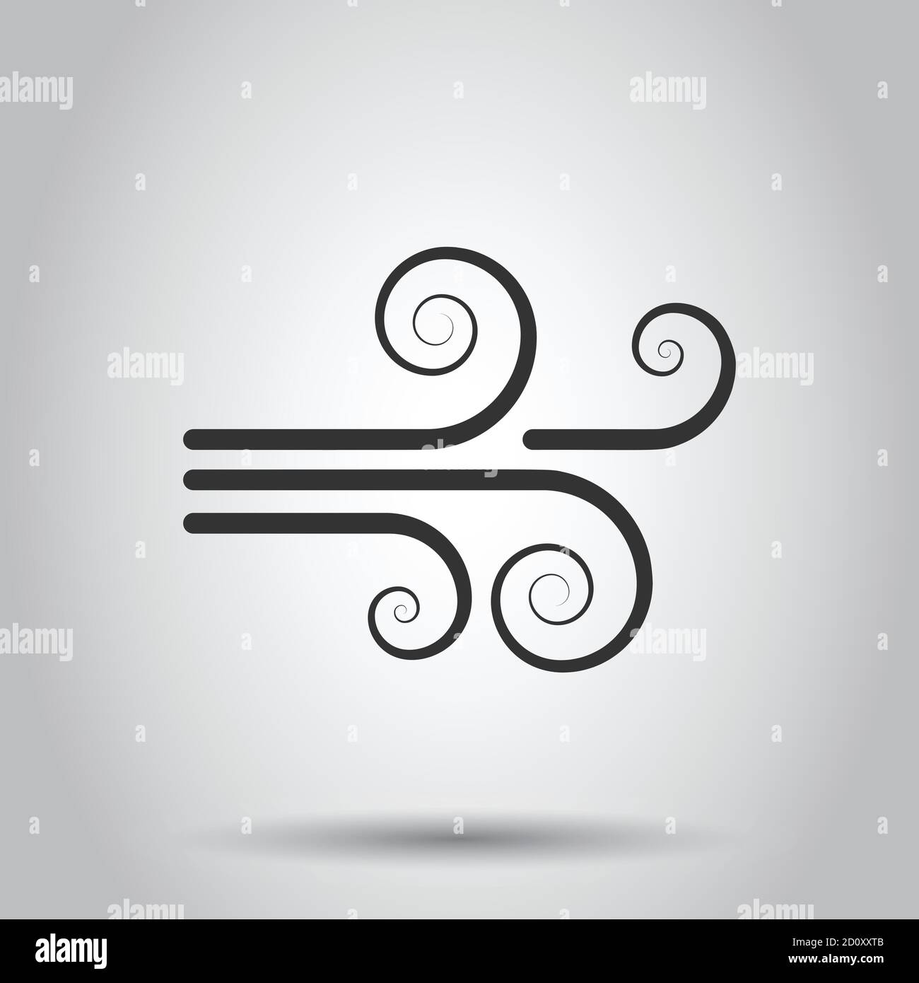 Wind icon in flat style. Air vector illustration on white isolated ...