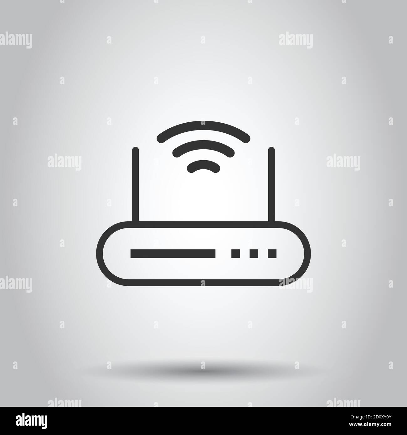 Wifi router icon in flat style. Broadband vector illustration on white ...