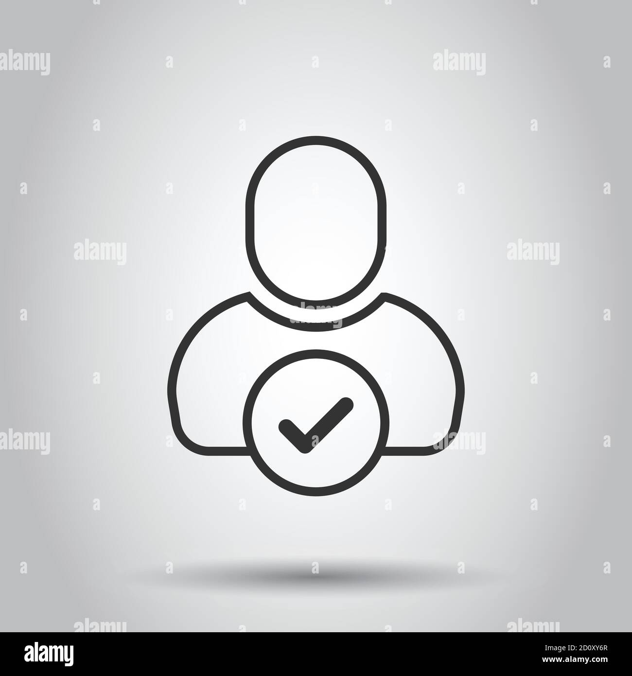 Login icon in flat style. People secure access vector illustration on ...