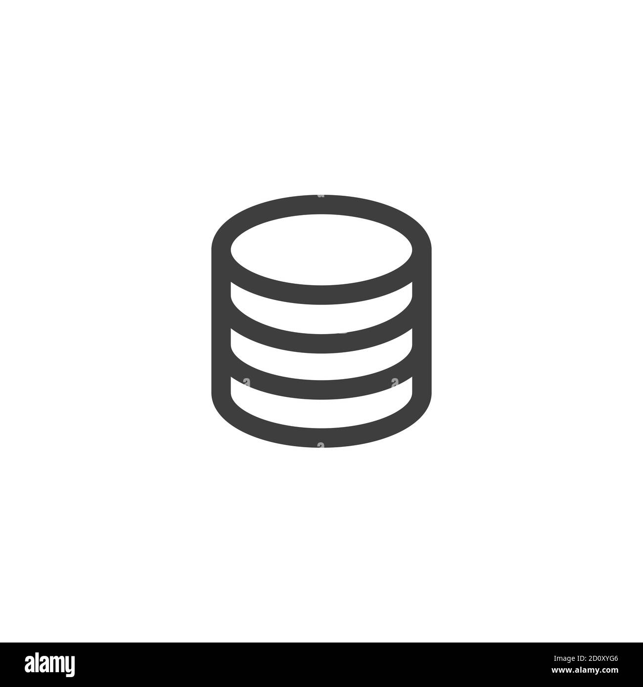 Database Server Isolated Flat Web Mobile Icon Stock Vector