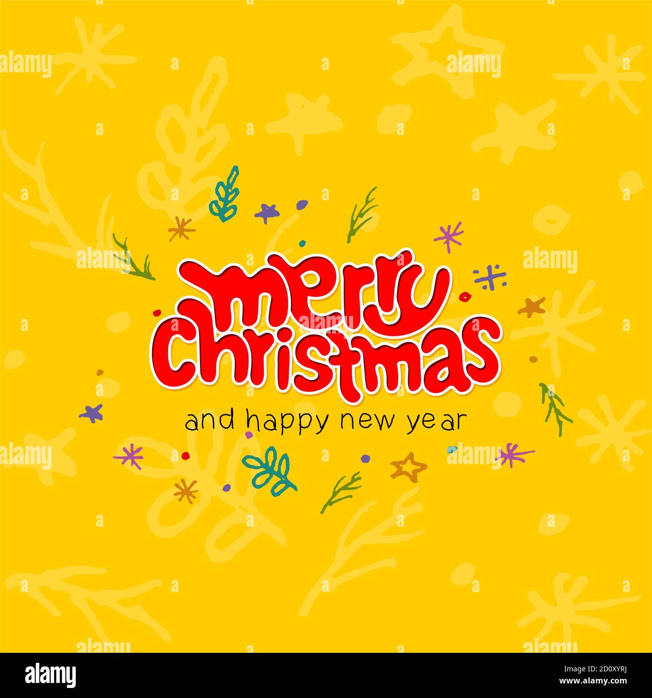 Merry Christmas text, Lettering design card template, Handwriting ...
