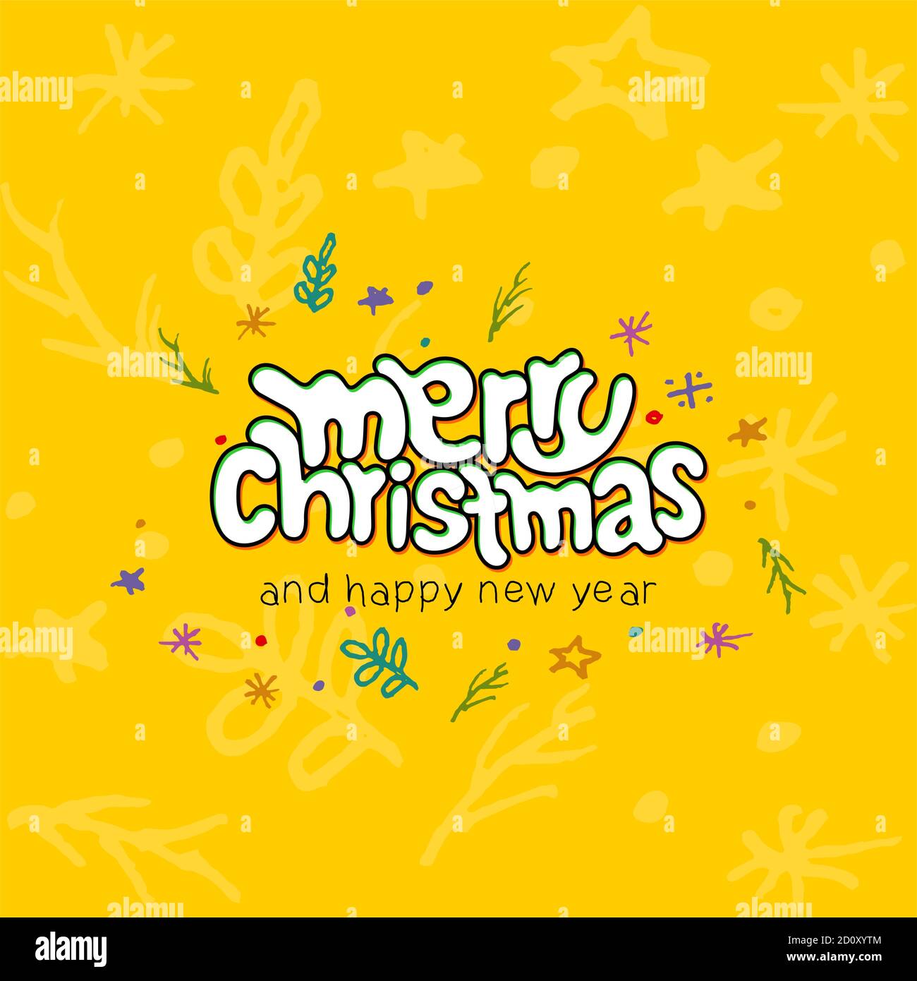 Merry Christmas text, Lettering design card template, Handwriting ...