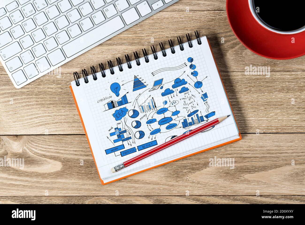 Business workplace with stuff Stock Photo - Alamy