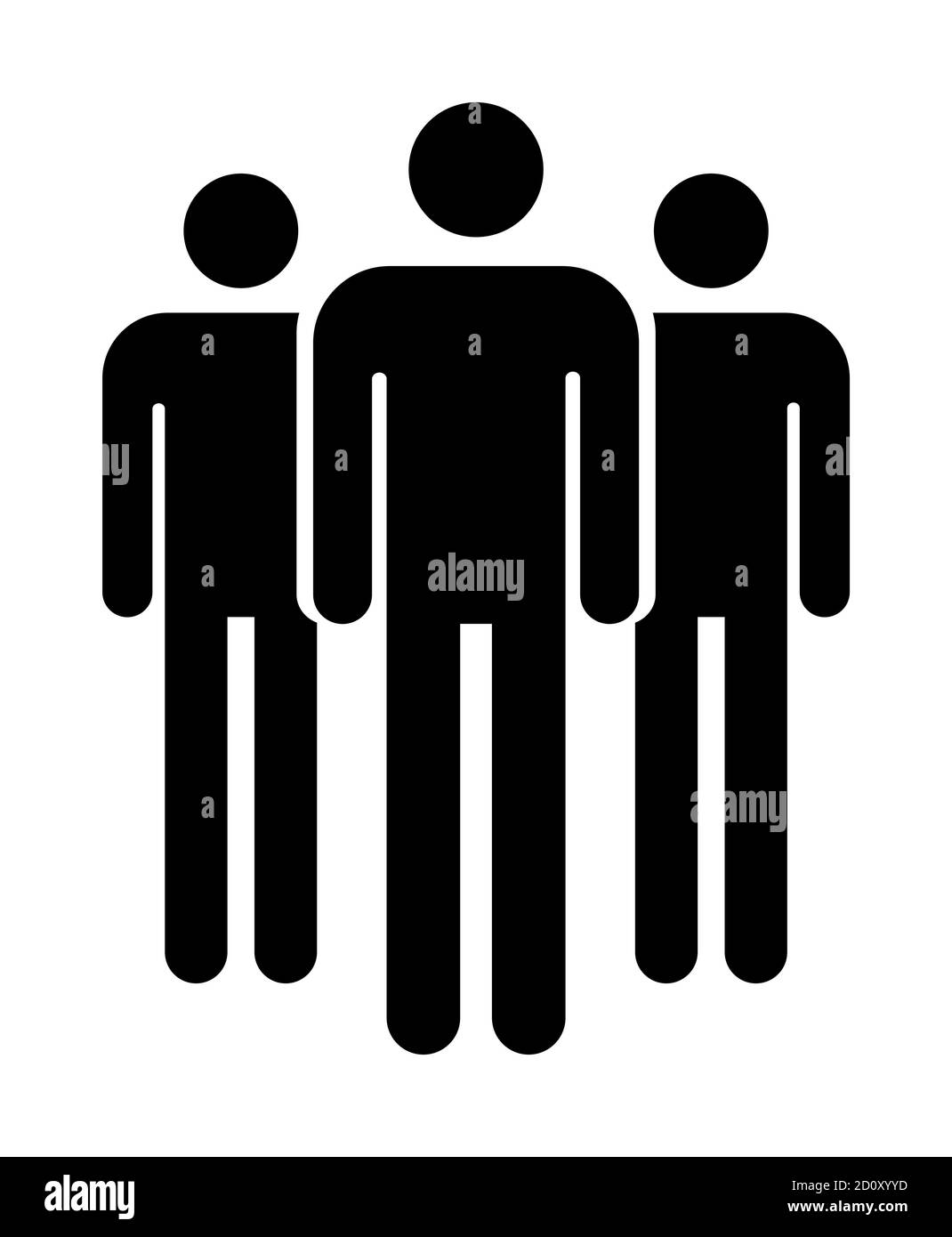 Grouping people flat icon isolated on white background. Teamwork symbol ...