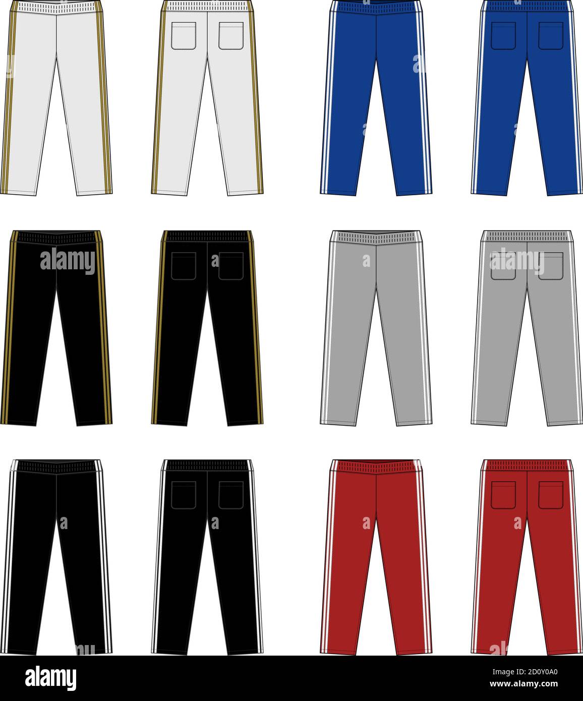 sports jersey pants vector template illustration set Stock Vector Image ...