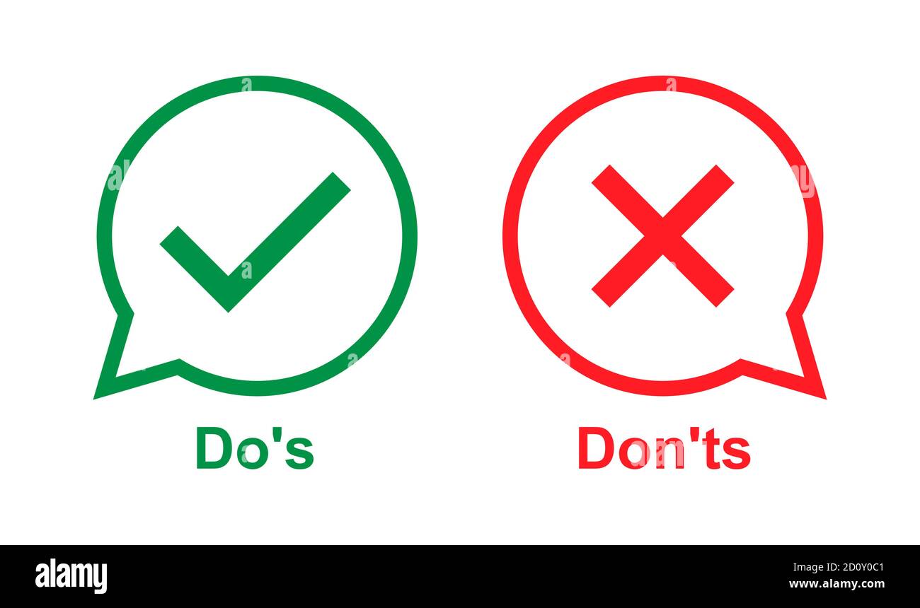 Dos donts cross hi-res stock photography and images - Alamy