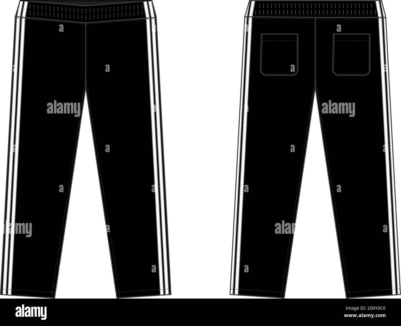 Sports jersey pants vector template illustration / black and white ...