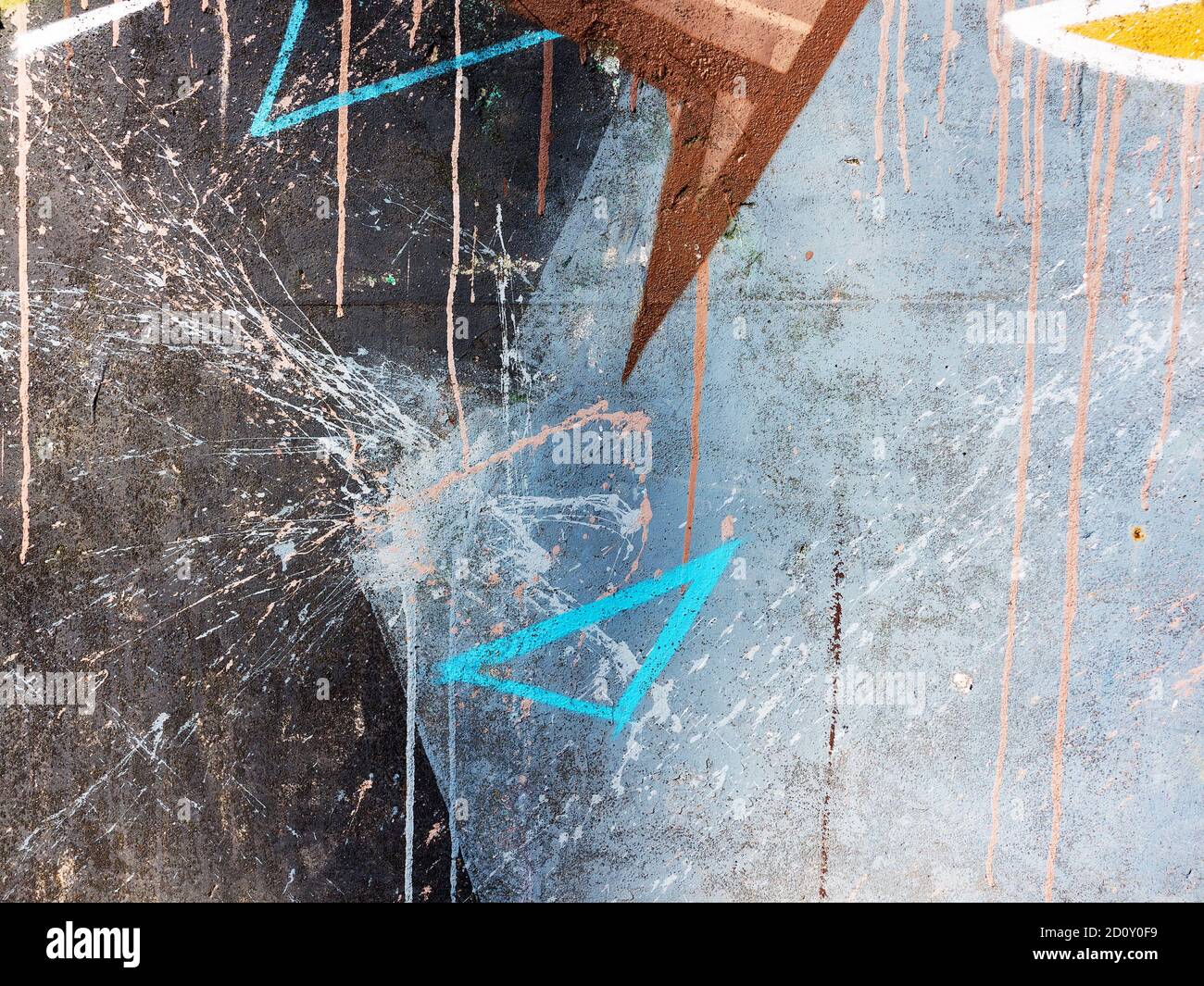 Concrete, weathered, worn wall damaged paint. Grungy Concrete Surface. Great background or ...