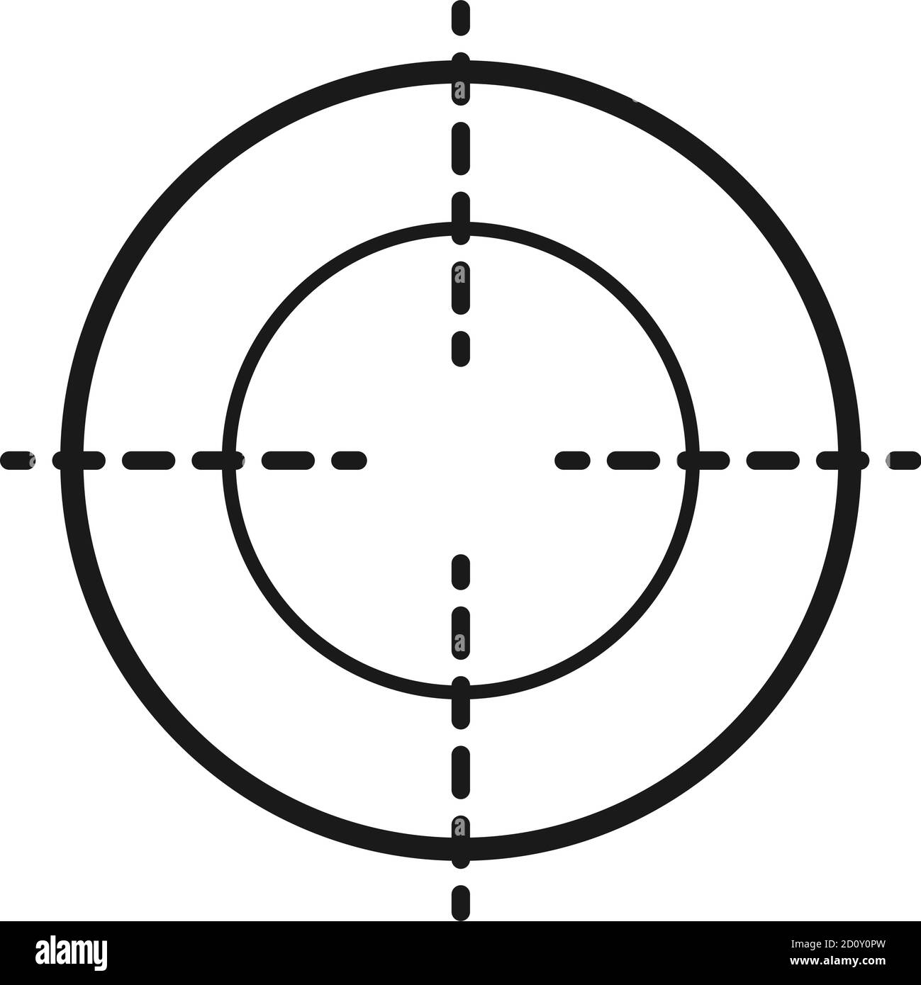 Crosshair flat vector icon. Modern illustration of crosshair symbol for ...