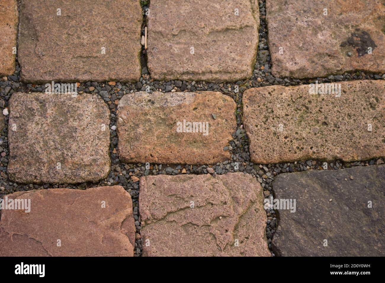 granite stone pavement in natural colours closeup Stock Photo - Alamy