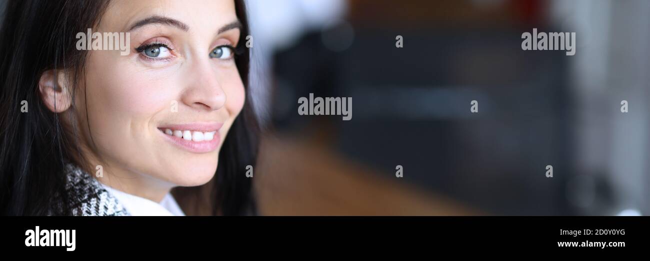 Happy cheerful company worker Stock Photo - Alamy