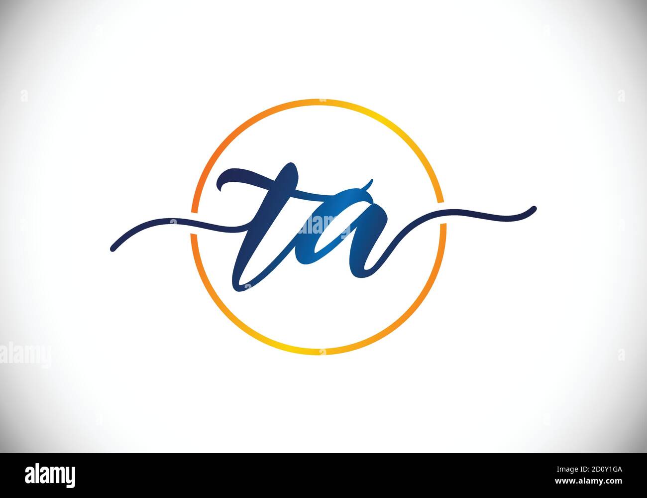 Initial Monogram Letter T A Logo Design Vector Template. T A Letter ...