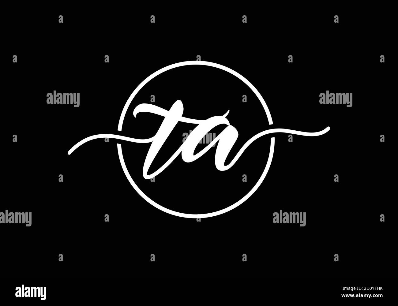 Initial Monogram Letter T A Logo Design Vector Template. T A Letter ...