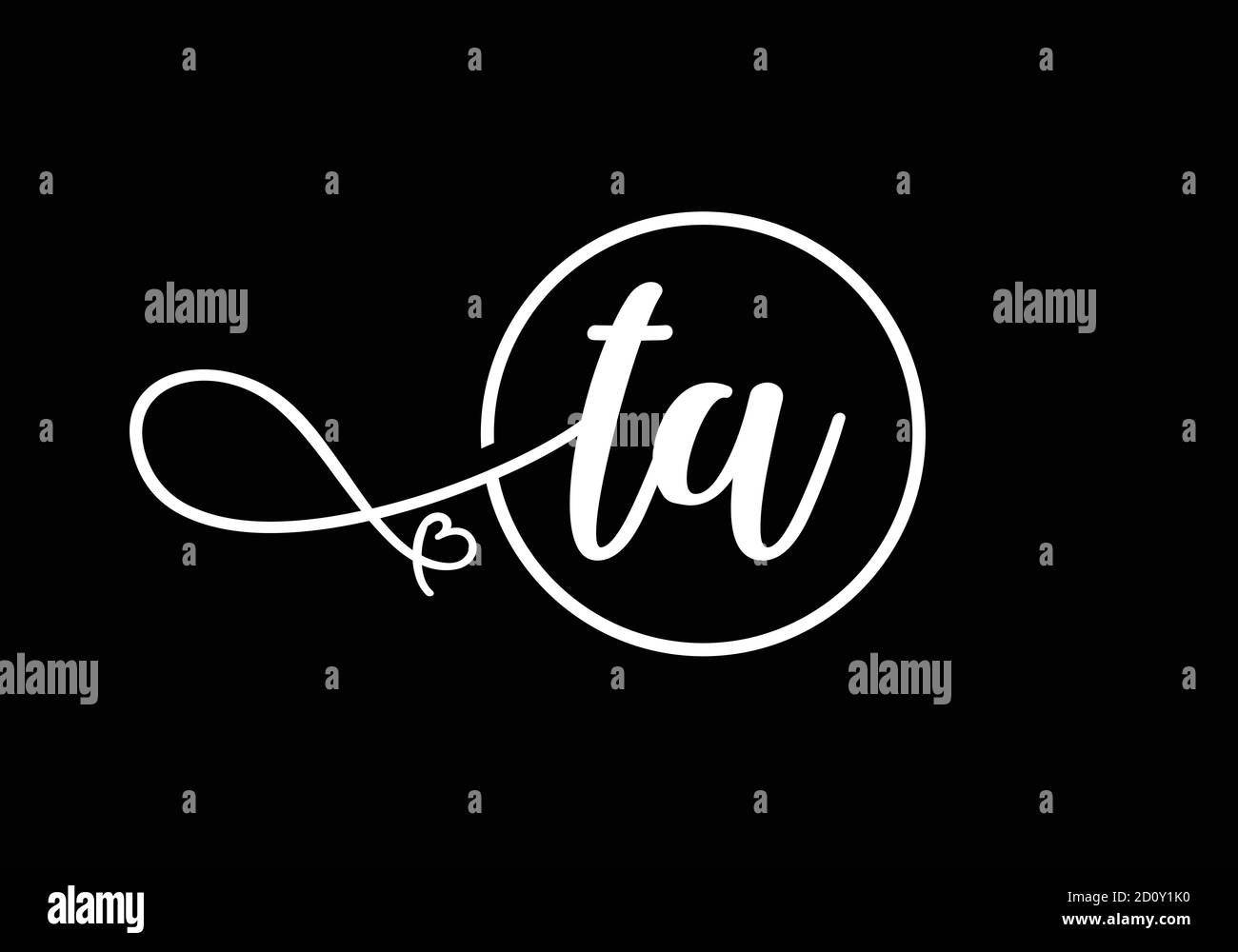 Initial Monogram Letter T A Logo Design Vector Template. T A Letter ...