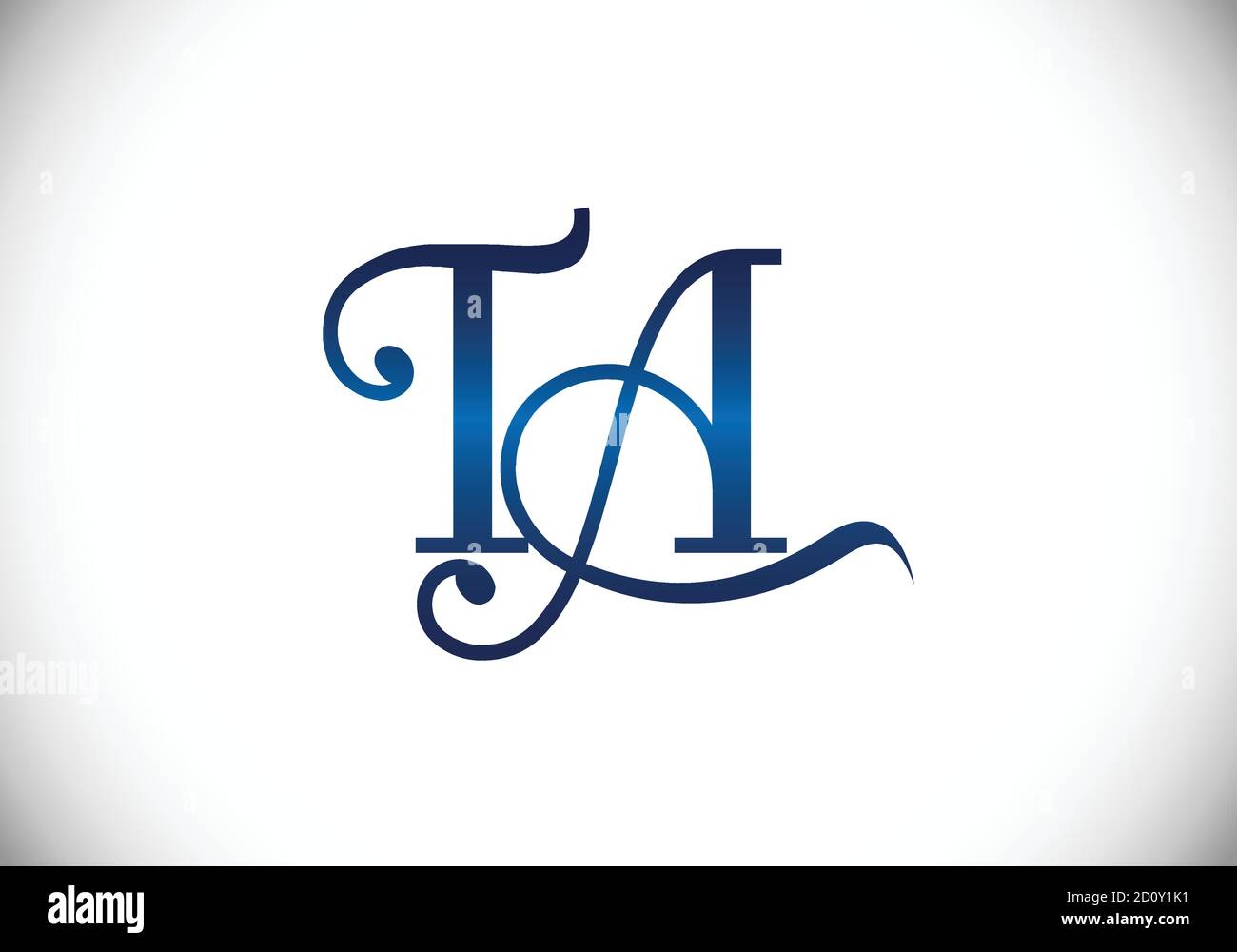 Initial Monogram Letter T A Logo Design Vector Template. T A Letter ...