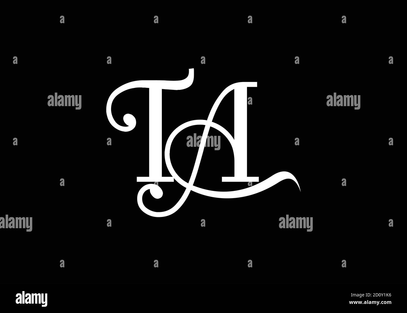 Initial Monogram Letter T A Logo Design Vector Template. T A Letter ...