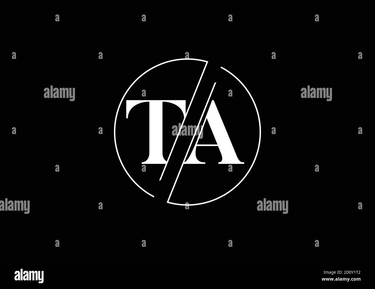 Initial Monogram Letter T A Logo Design Vector Template. T A Letter ...