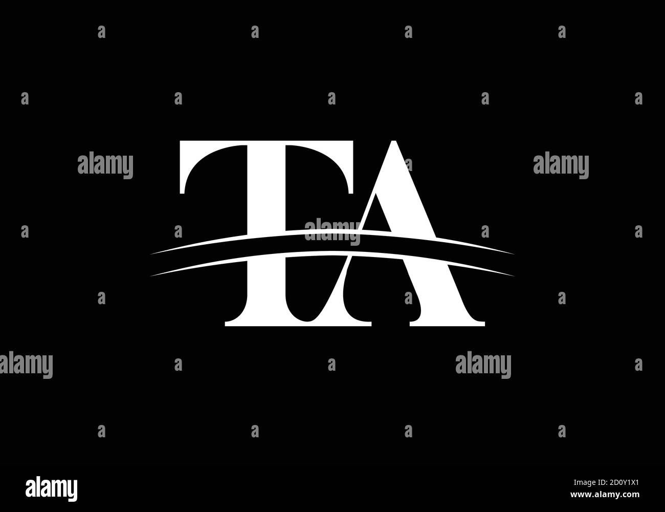 Initial Monogram Letter T A Logo Design Vector Template. T A Letter ...