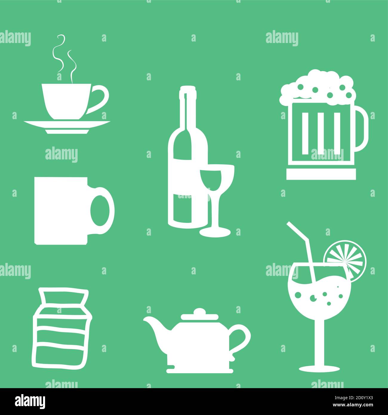 drink icon set Stock Vector Image & Art - Alamy