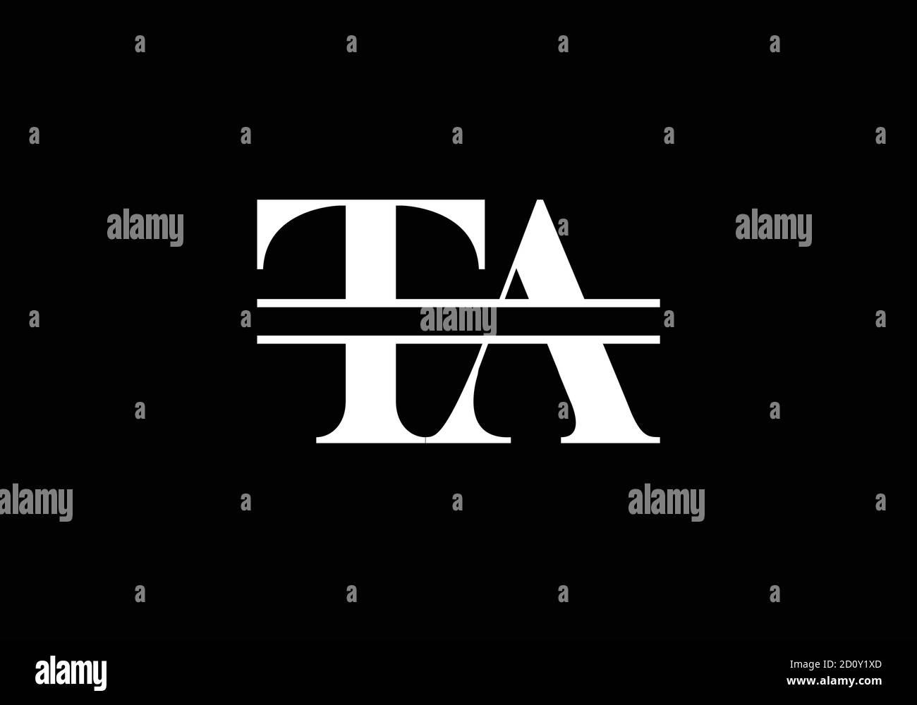 Initial Monogram Letter T A Logo Design Vector Template. T A Letter ...