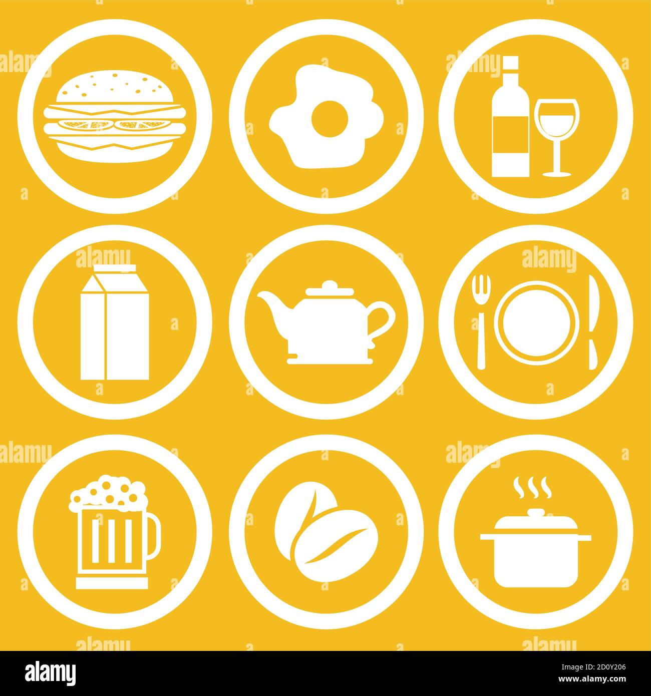 food icon set Stock Vector Image & Art - Alamy