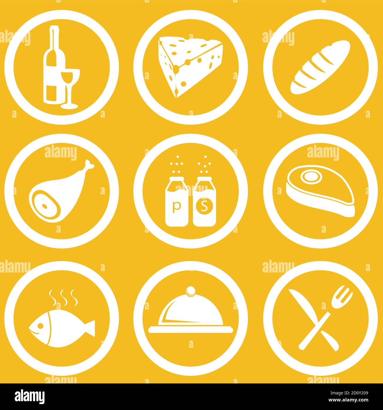 food icon set Stock Vector Image & Art - Alamy