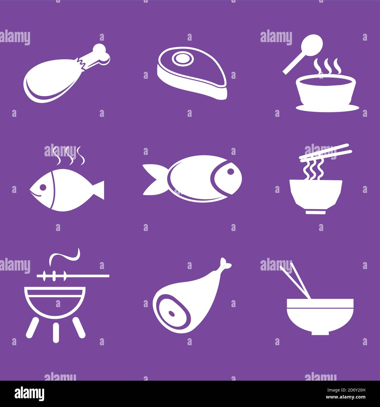 food icon set Stock Vector Image & Art - Alamy