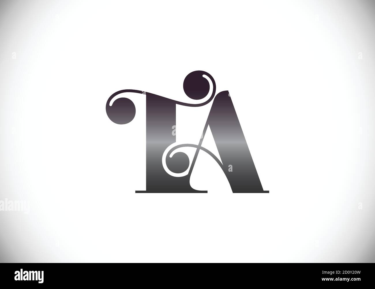 Initial Monogram Letter T A Logo Design Vector Template. T A Letter ...